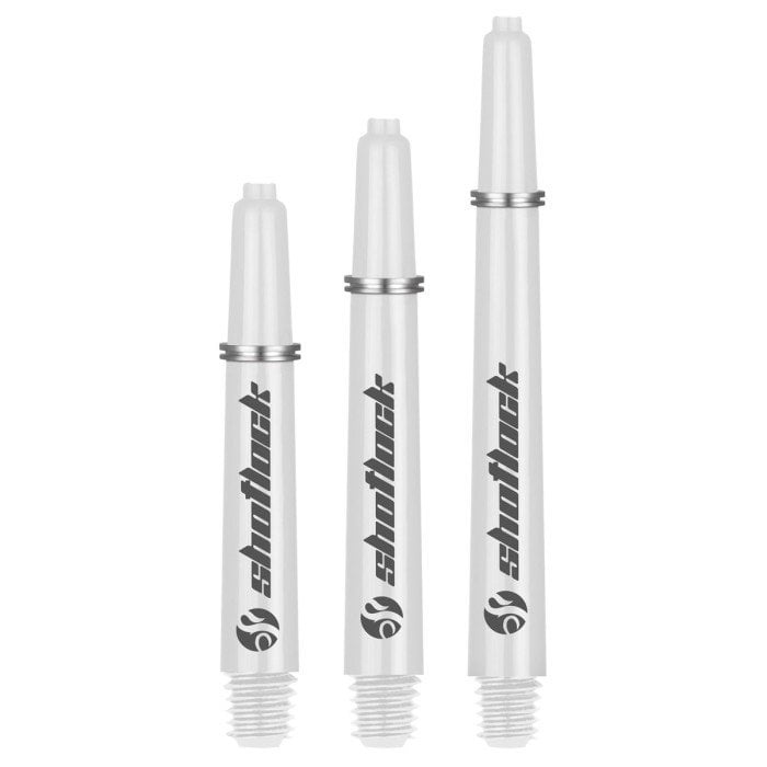 Shot Lock White Darts Shafts - Dartshopper.com
