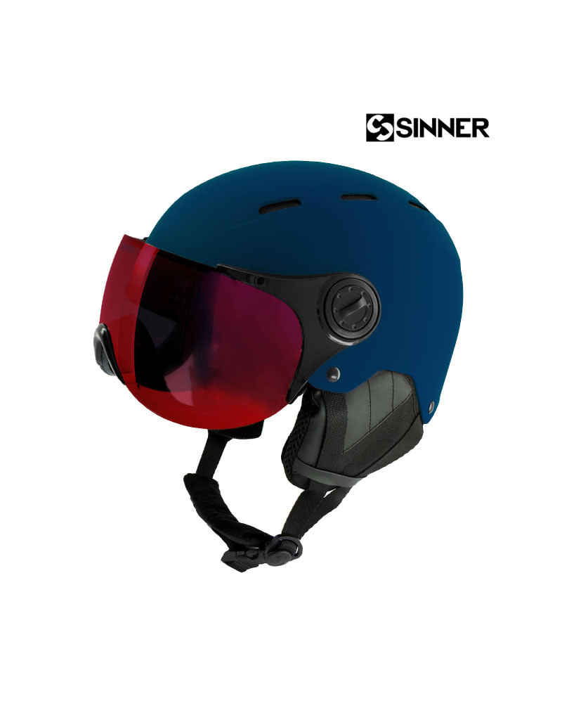 Helm Sinner Typhoon Visor SEA Blu Mr - Crossdock