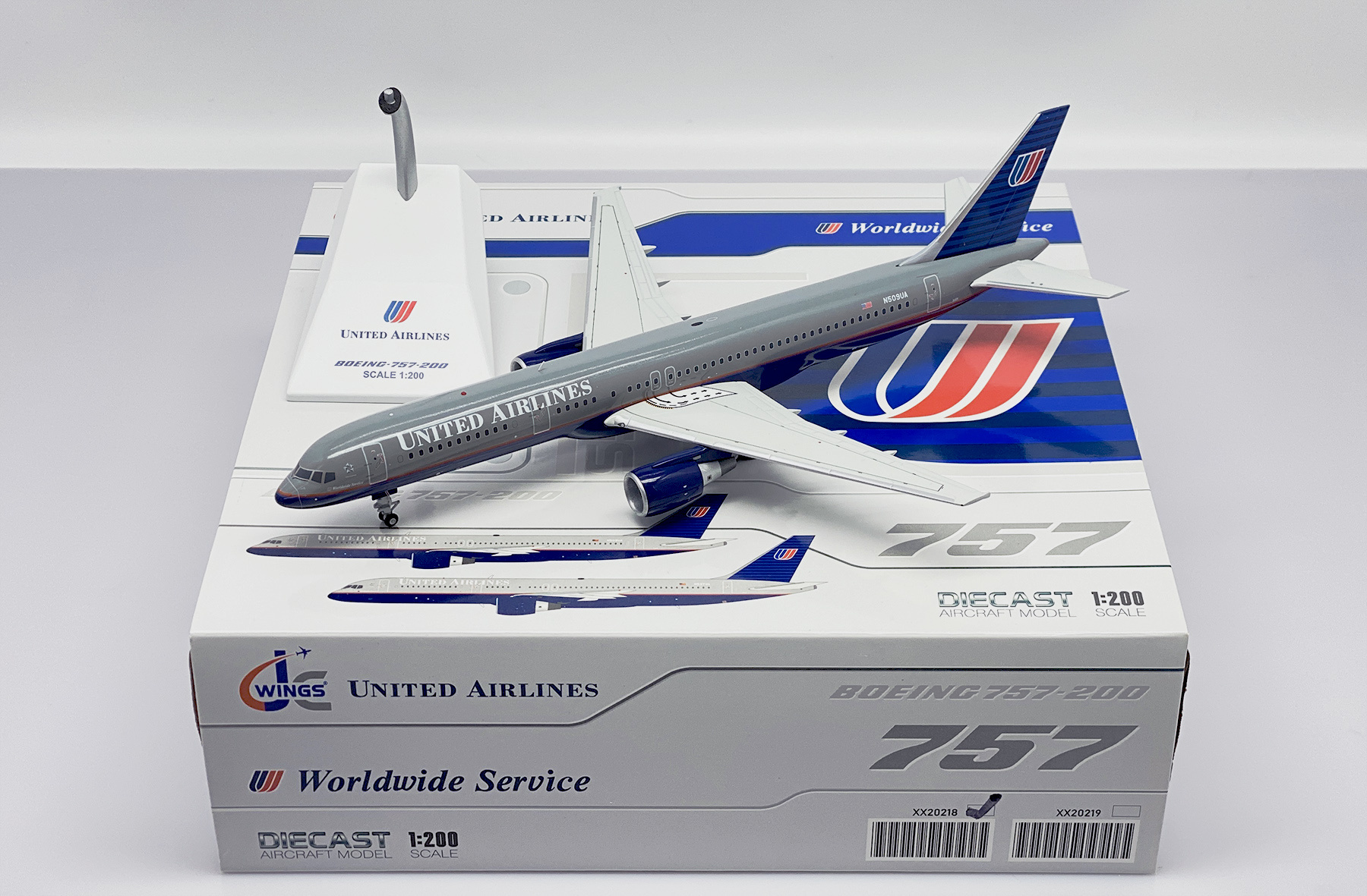1:200 United Airlines Boeing 757-200 N509UA JC Wings XX20218 - Diecast Trading