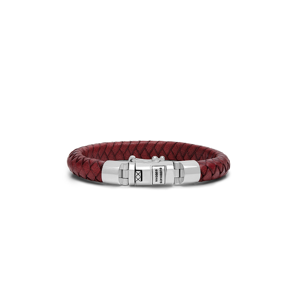 BtB Ben Small leather Rood armband - Paul van Zeeland Juweliers