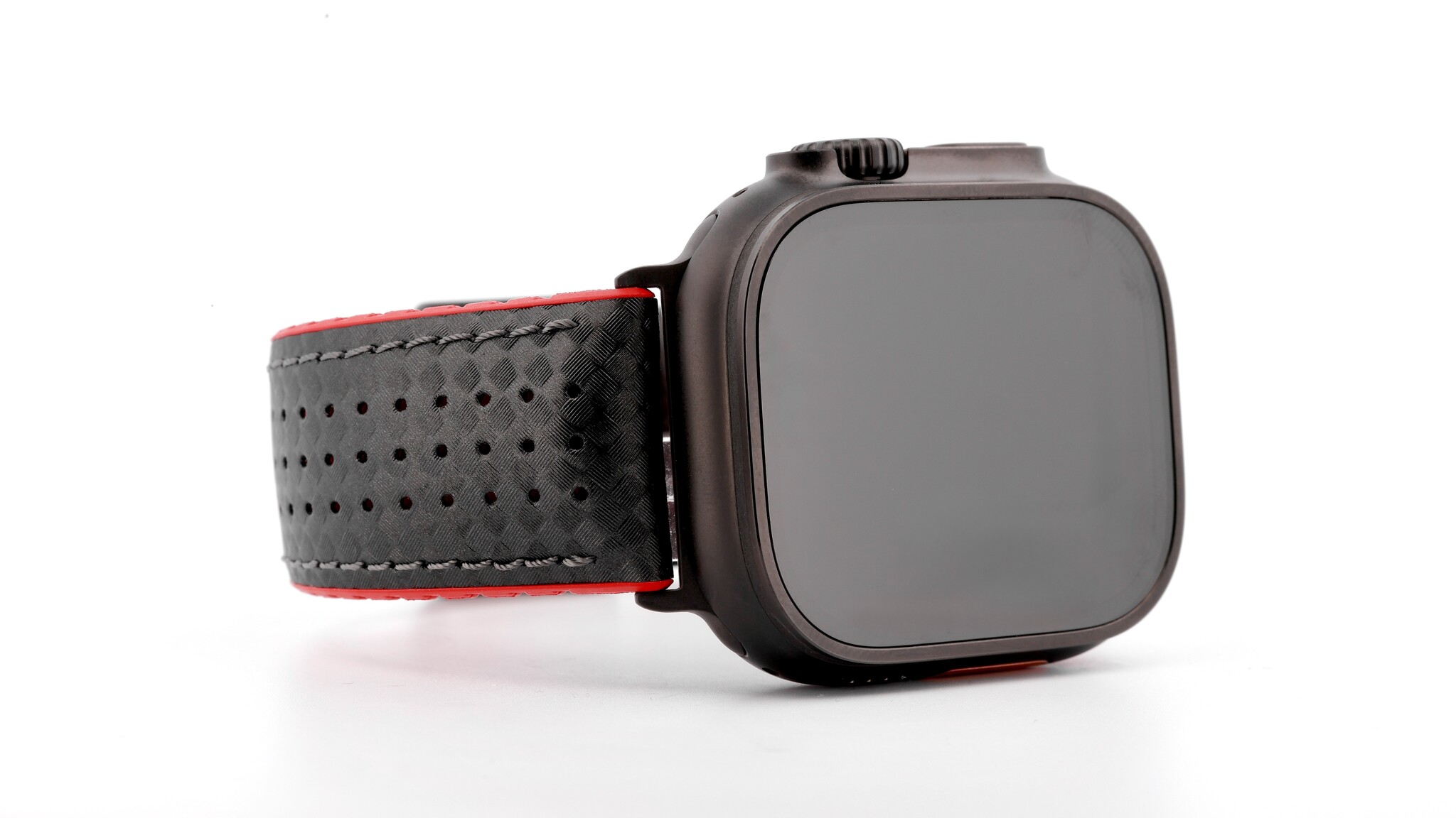Apple Watch Ultra Black Titanium Band Ayrton Sport black/red carbon ...