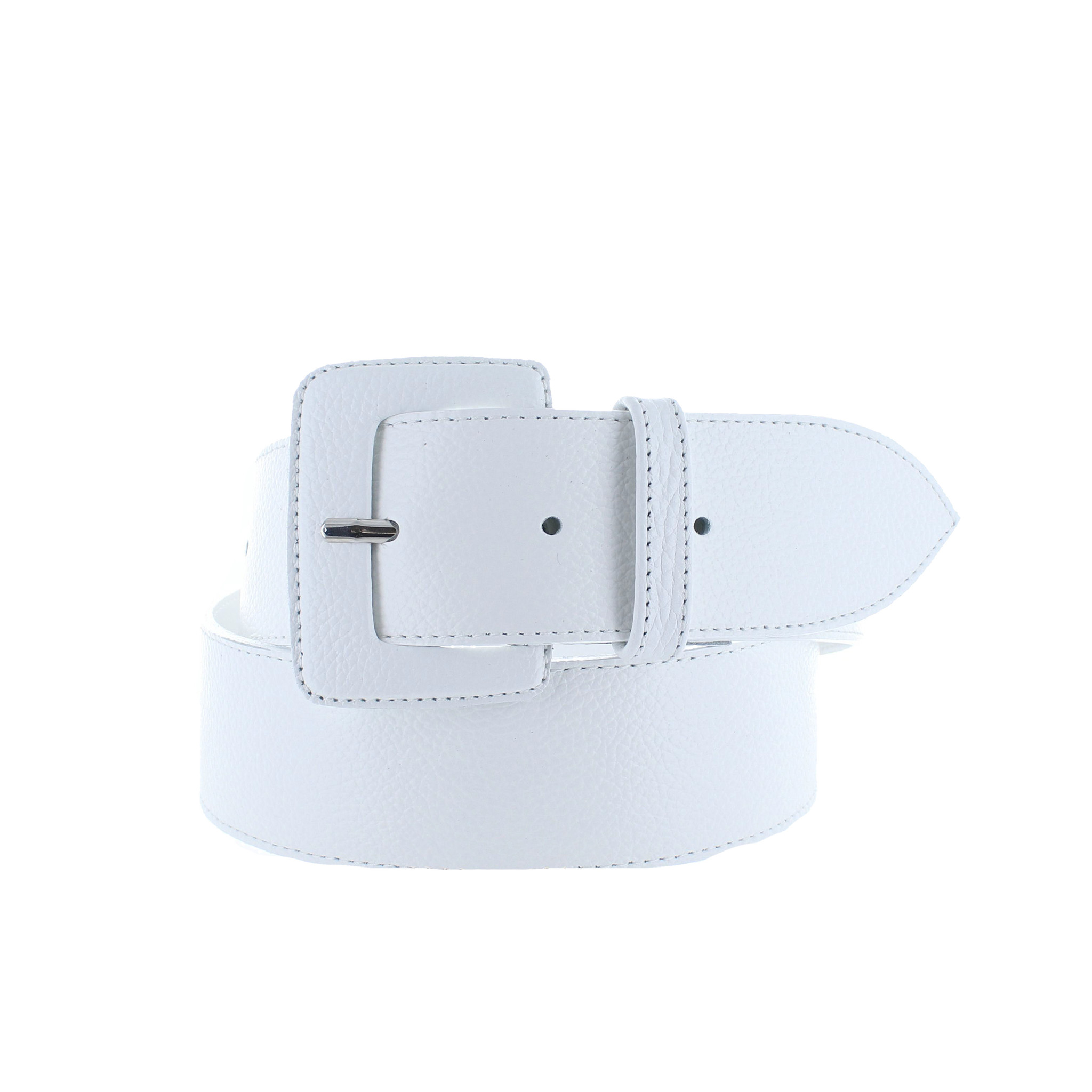 Witte lederen damesriem | H.A.N. | Veronique | Leatherbelove ...