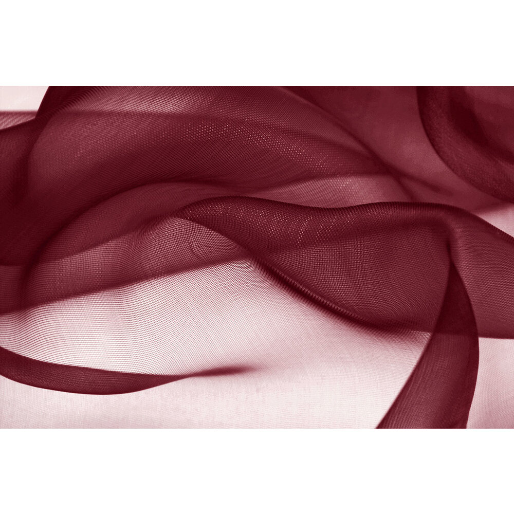 Organza Donker rood - Boelens Modestoffen