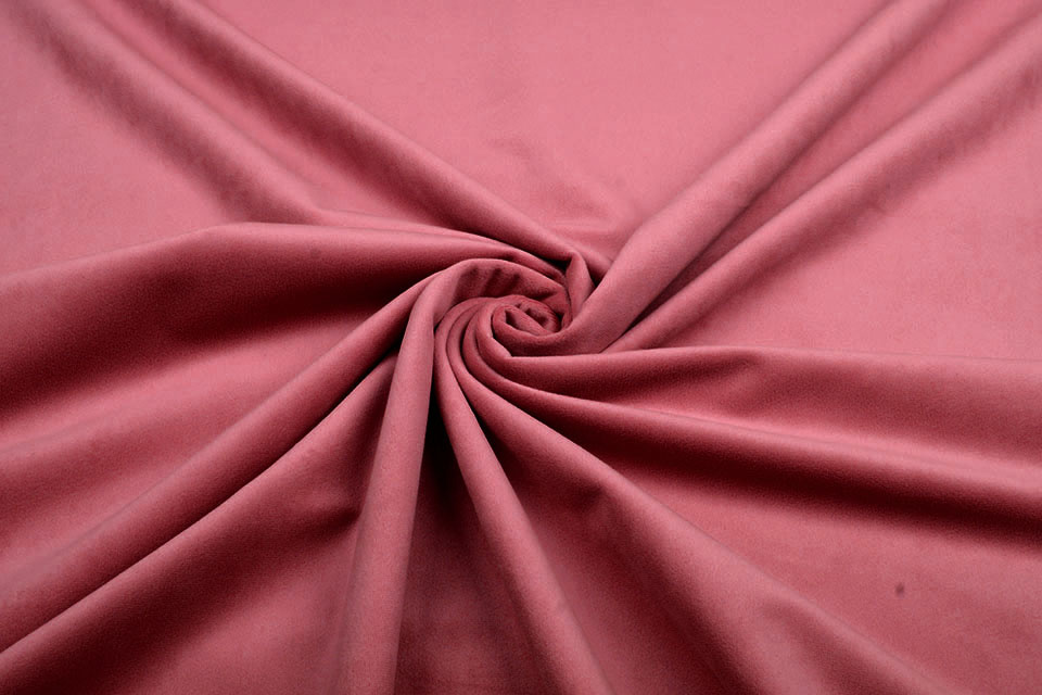 Velours Fluweel Stof Pica Oud Roze - Boelens Modestoffen