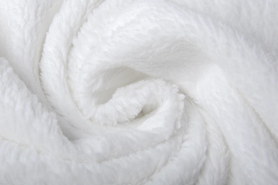 Cotton Teddy Fabric White - Boelens Modestoffen