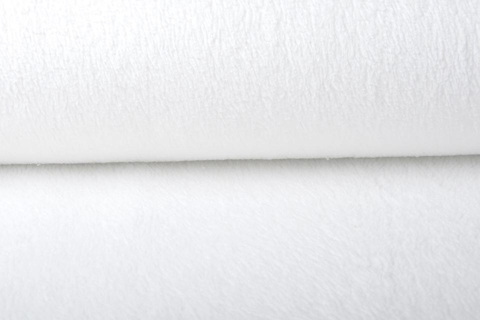 Cotton Teddy Fabric White - Boelens Modestoffen