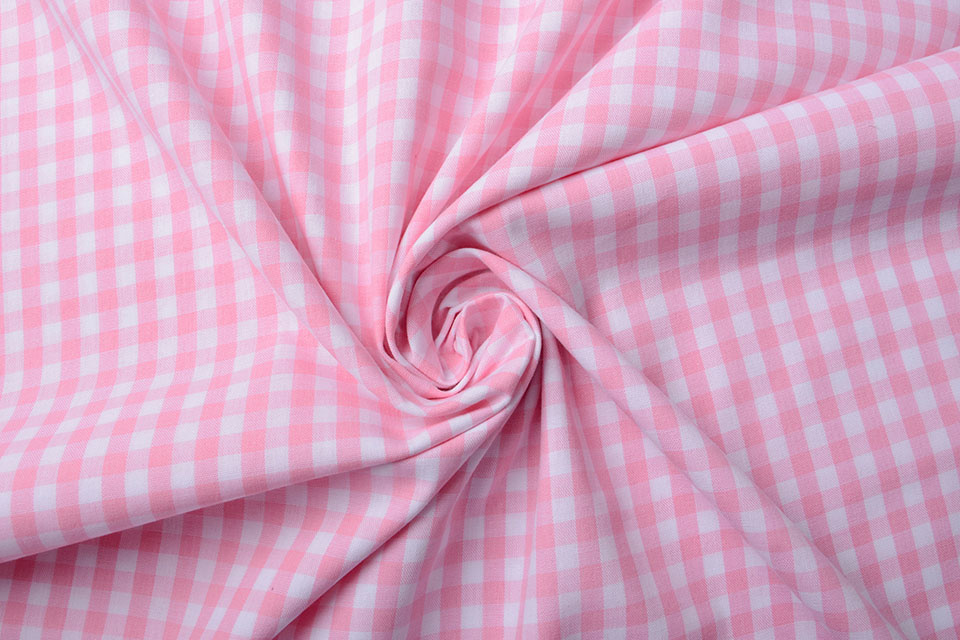 Gingham Check 8 mm Pink - Boelens Modestoffen