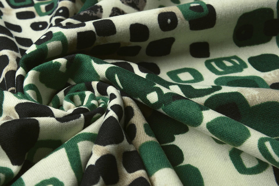 Jersey Fabric Blocks Green - Boelens Modestoffen
