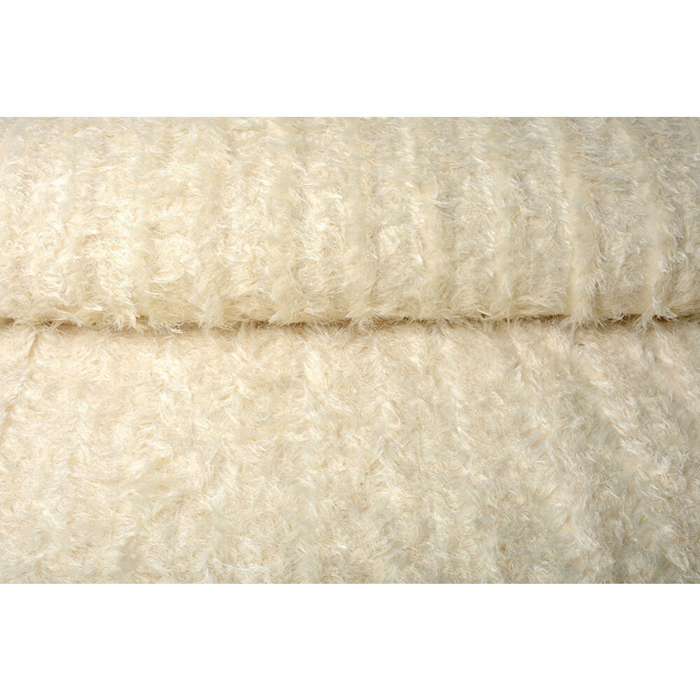 Fine Tulle 3D Stripes Creme - Boelens Modestoffen