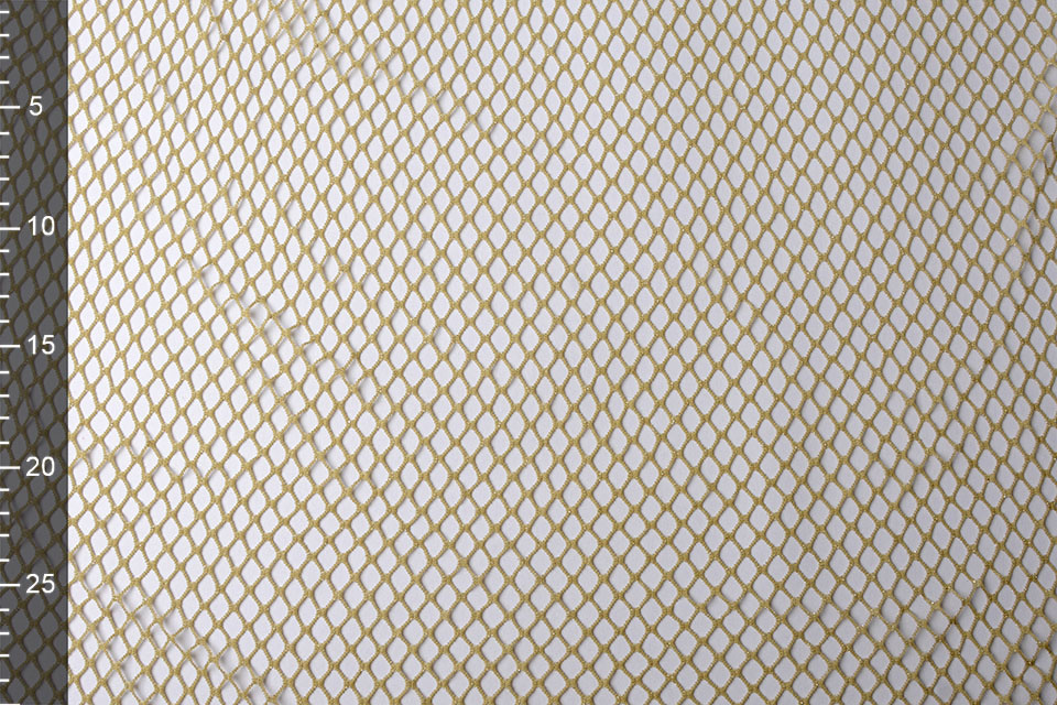 Jersey Gaas Stof Glitter Licht Goud - Boelens Modestoffen