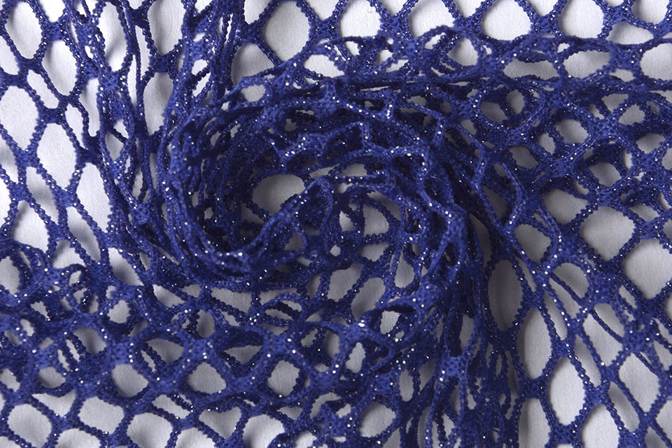 Jersey Gaas Stof Glitter Paars Blauw - Boelens Modestoffen