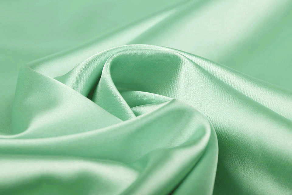 Stretch Satin Mint Green - Boelens Modestoffen