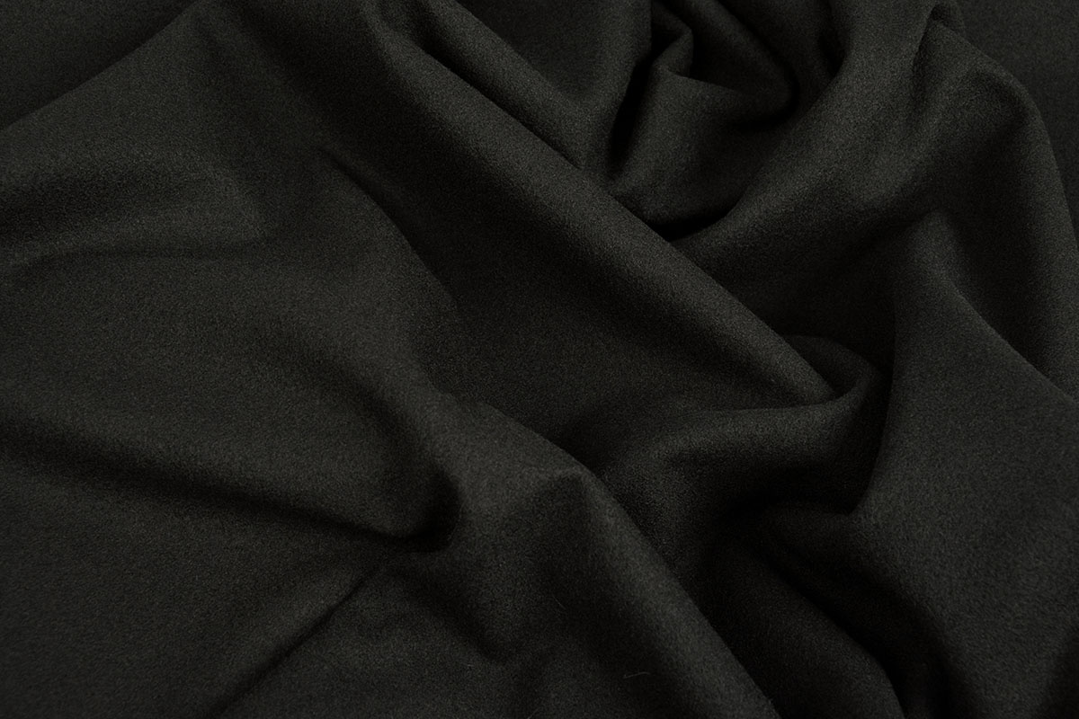 Poly Wool Black - Boelens Modestoffen