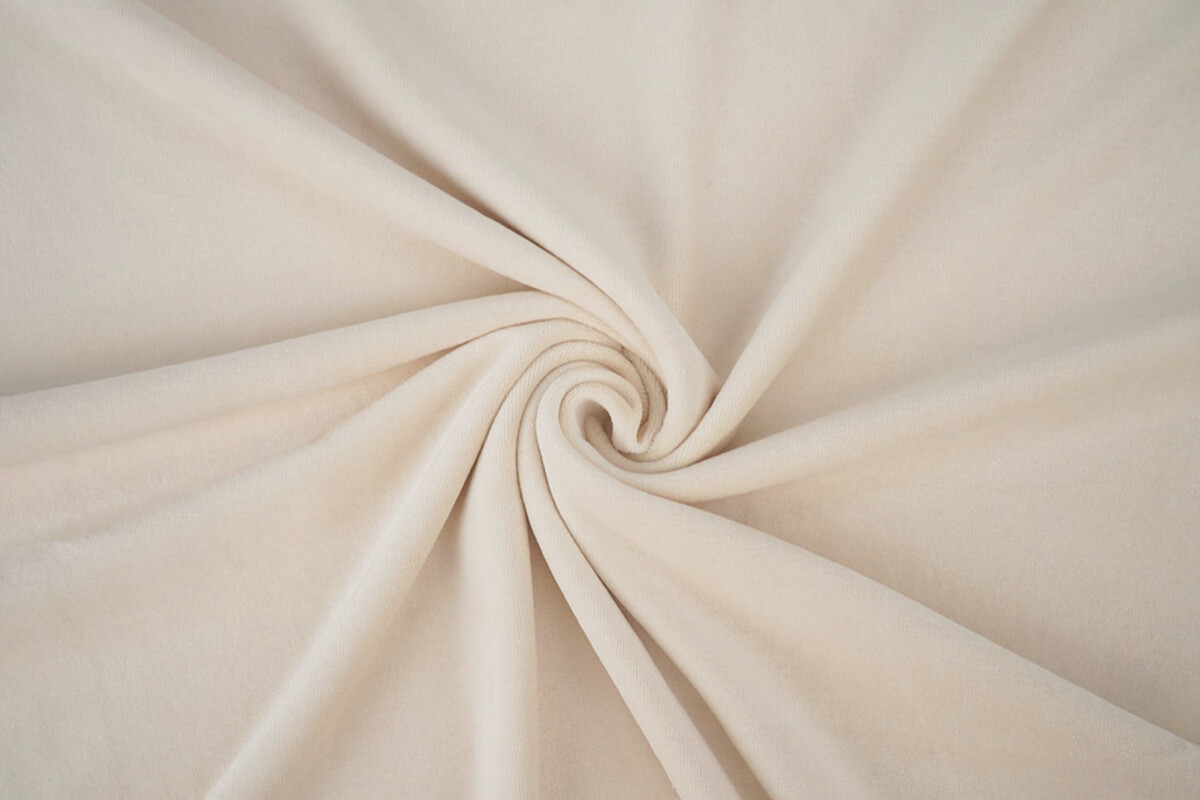 Nicky Velours Light Beige - Boelens Modestoffen