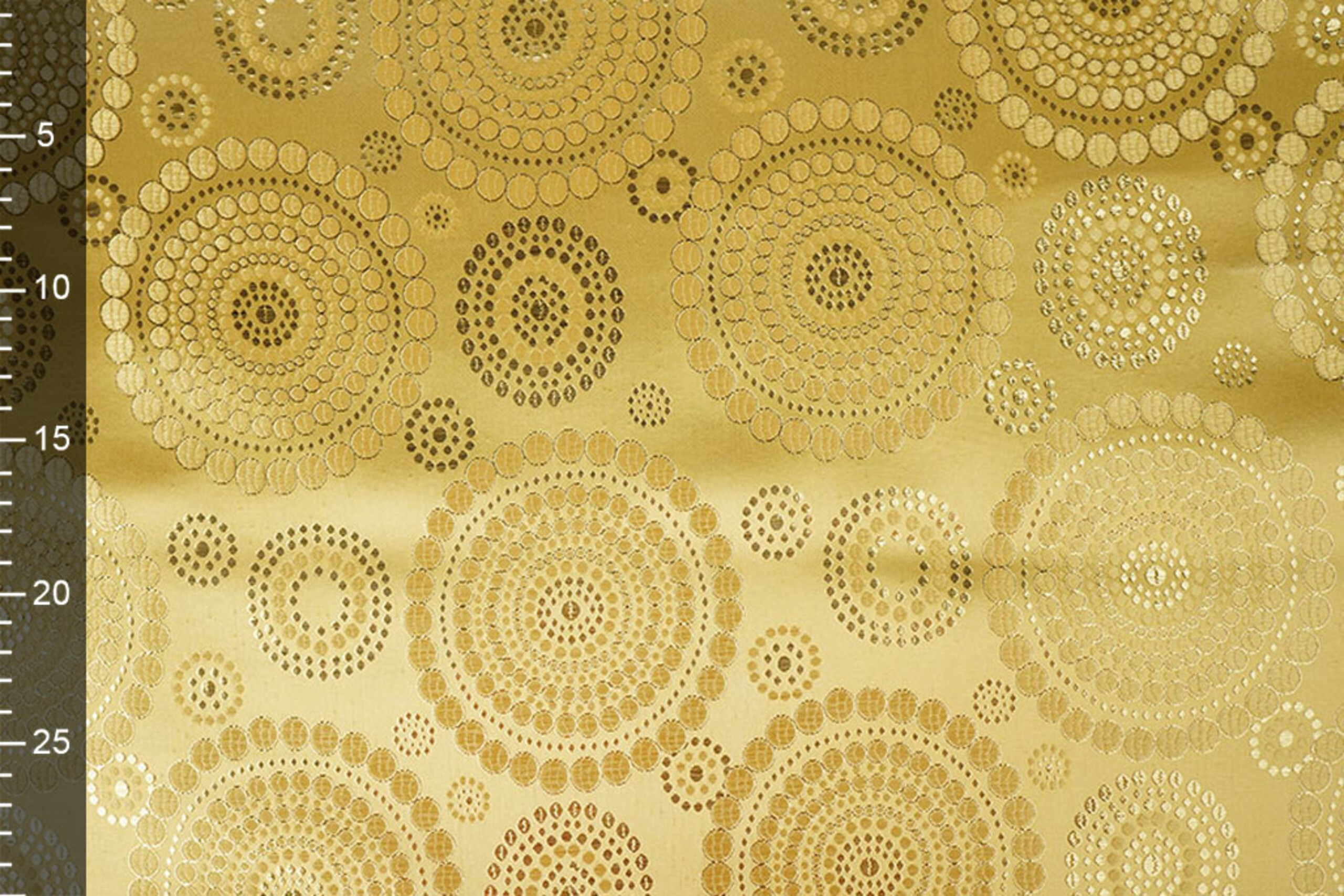 Brokat Dots Mandala Gold - Boelens Modestoffen