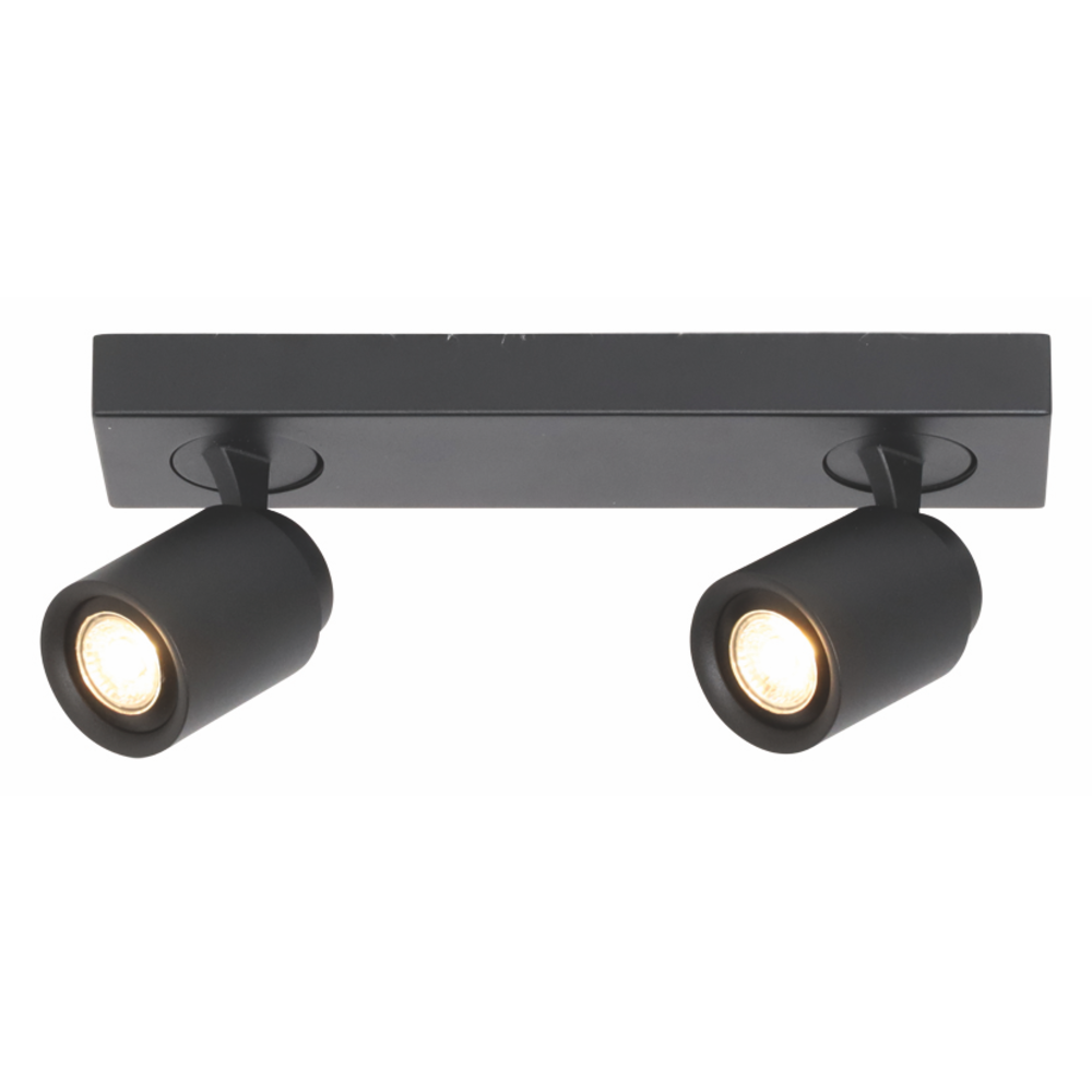 LED Balken Razza mit 2 Lichtern GU10 Schwarz - Ledleuchtendiscounter.de