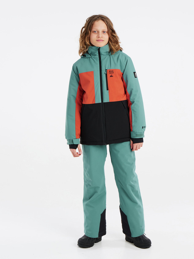 Protest Kinder Skijacke PRTBUZZERD Atlantic Green - KidsDream.ch