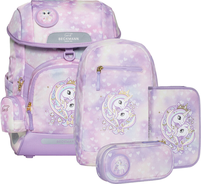 Beckmann Schulrucksack Plus Air FLX 6-teiliges Set, Unicorn Princess ...