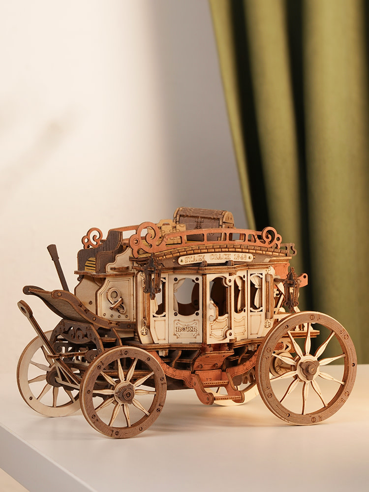 ROKR - Stagecoach Mechanical Music Box - 3D Wooden Puzzle AMKA1 ...