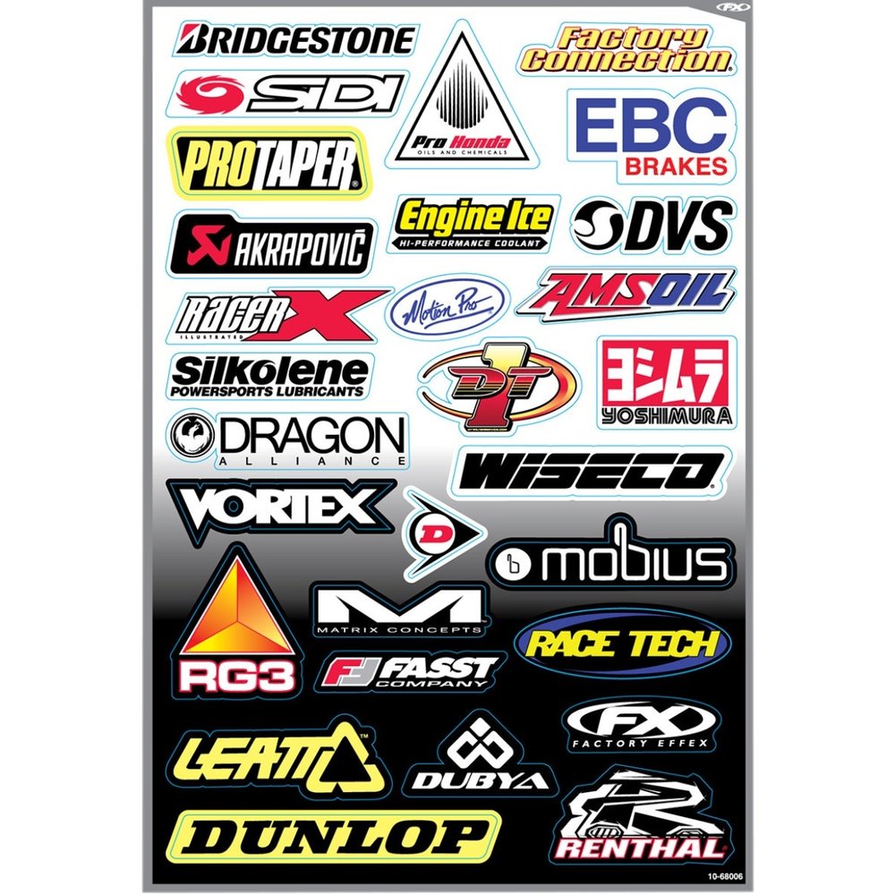 Factory Effex Universal Aufkleber Sticker Bogen Sponsor Kit D - www ...