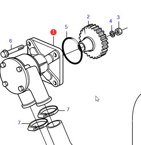 Raw water pump Volvo Penta 3583089