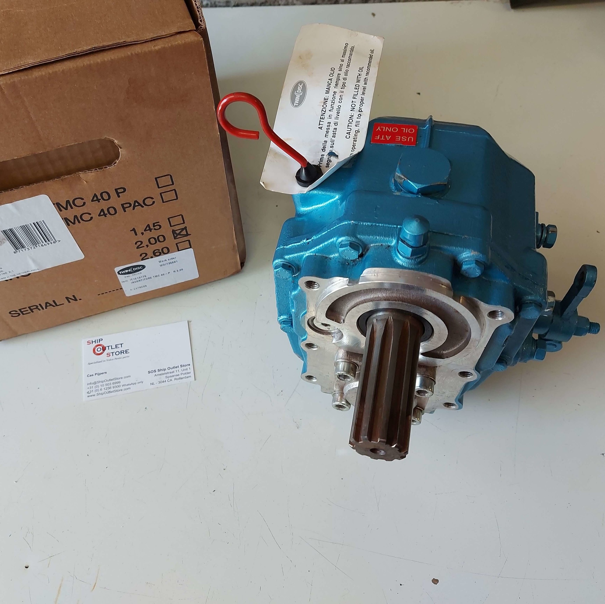 Keerkoppeling TMC 40 M Ratio 2. Twin Disc - Technodrive Keerkoppeling TMC 40 M Ratio 2. Twin Disc - Technodrive