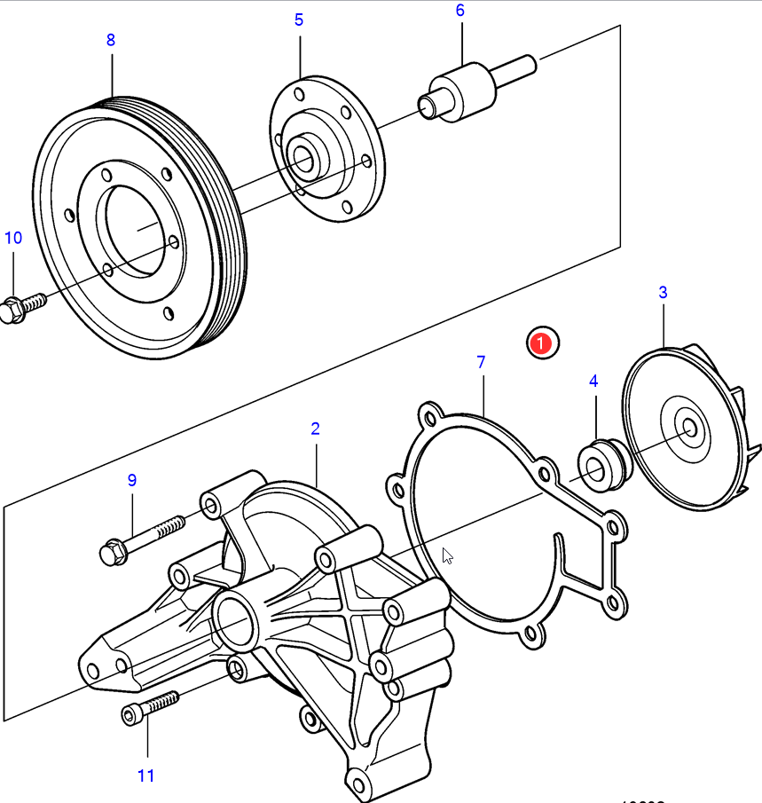 Circulation water pump Volvo Penta 23646312