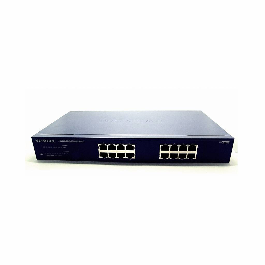 Netgear ProSafe JGS516 V2 16 Port Gigabit Switch lüfterlos unmanaged ...