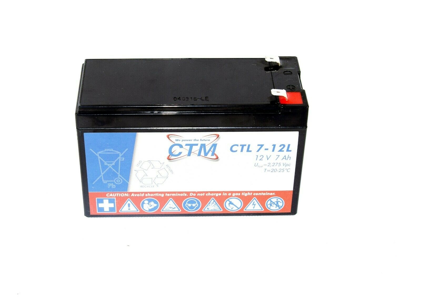 CTM CTL 7-12L Battery 12V 7Ah 040316-LE lead acid battery - BuyGreen