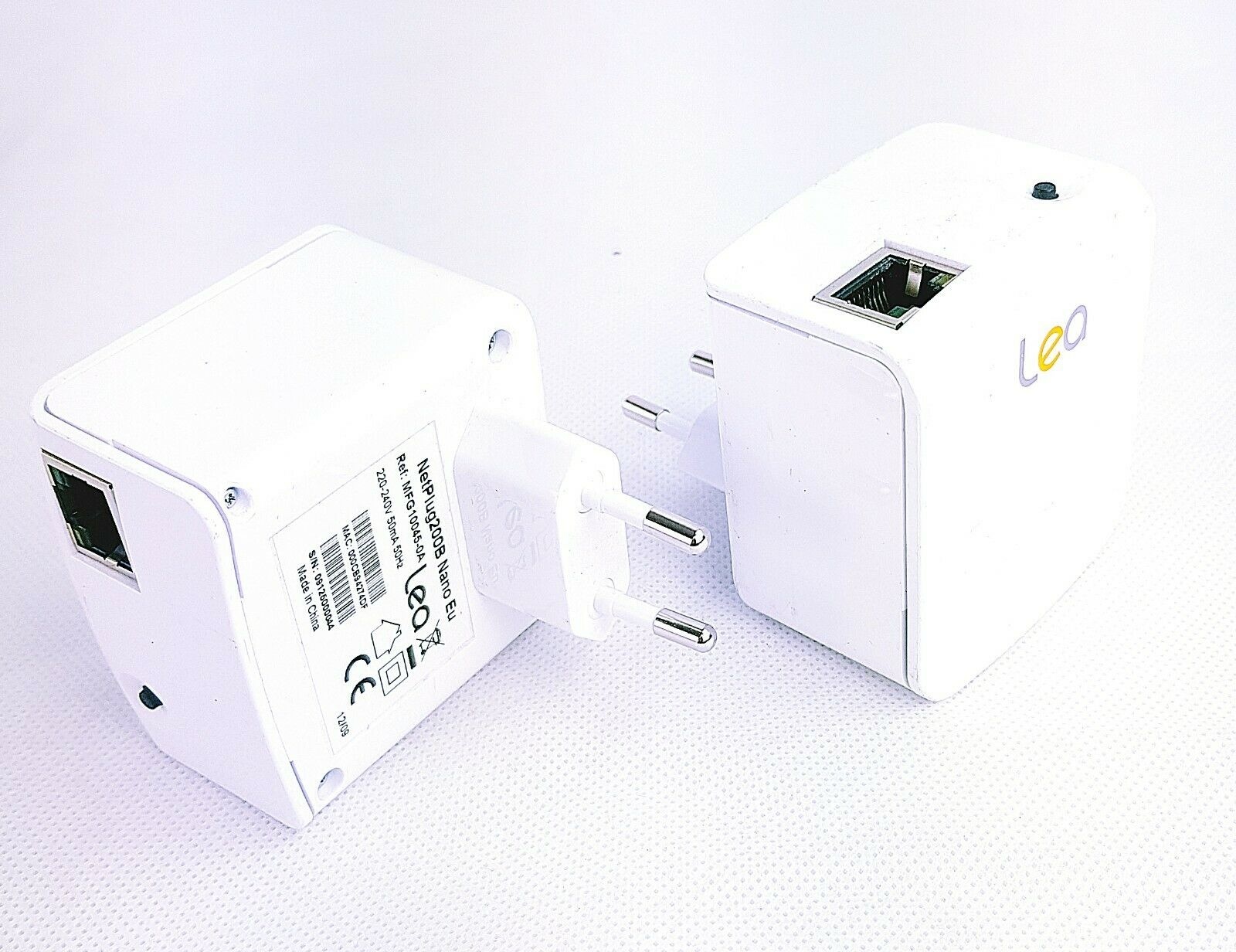 2 x Lea NetPlug 200B Nano EU Powerline Adapter network adapter 200Mbps ...