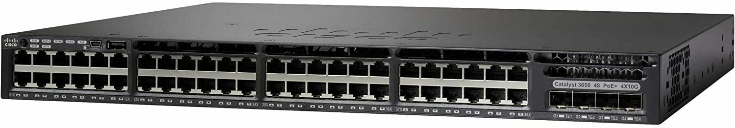 Cisco Catalyst 3650 48PoE 4X10G Network Switch Ethernet - BuyGreen
