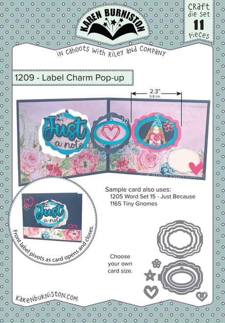 Karen Burniston Label Charm pop up 1209 - Stampsandcards