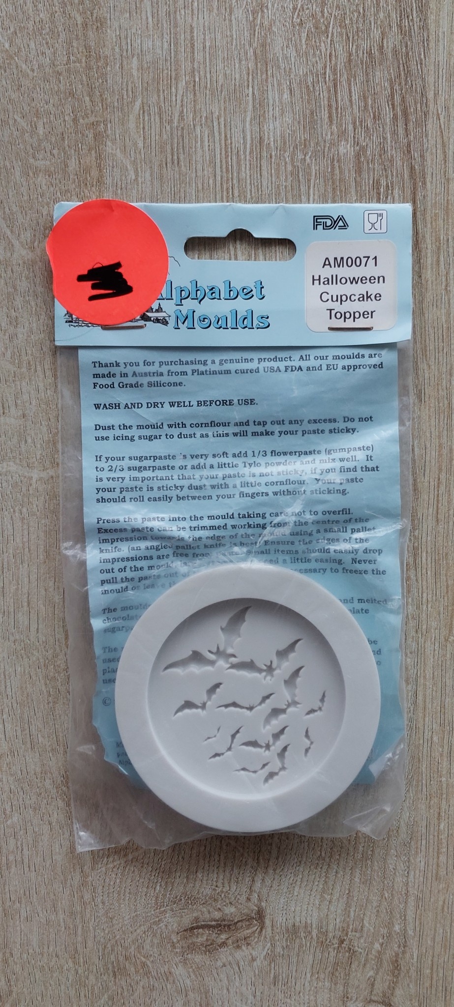 Siliconen mal Haloween cupcake topper AM0071 - Stampsandcards