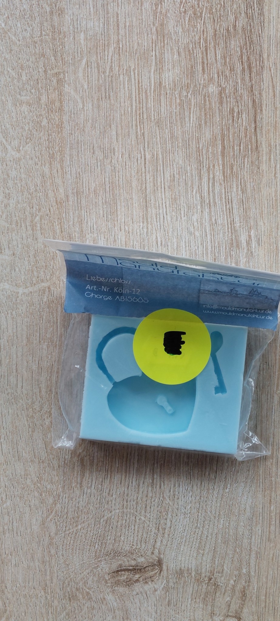 Siliconen mal hart slot met sleutel K12 - Stampsandcards