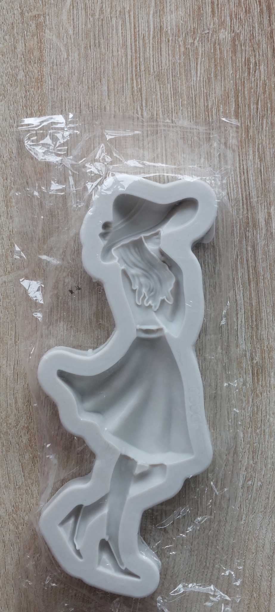 Siliconen mal Lady with hat S42 - Stampsandcards