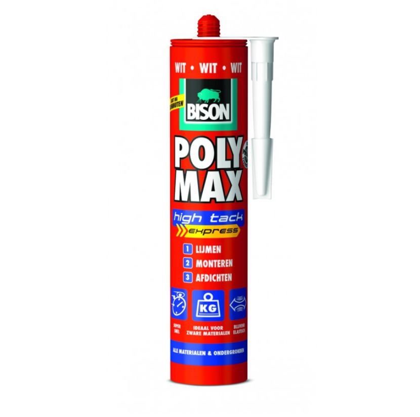 Bison Polymax High Tack Express 425g Wit - Tape-Deal.com