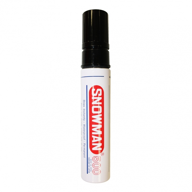 Snowman 500 Permanent Marker 2-12MM Chisel tip Black - Tape-Deal.com