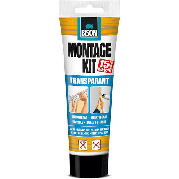 Bison Montage Kit Transparant 250g - Tape-Deal.com