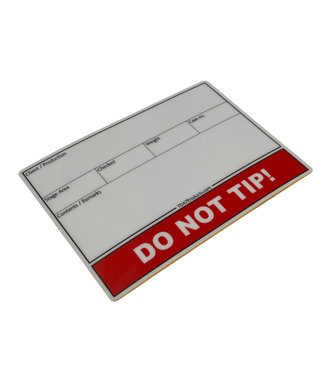 TD47 Flightcase Tour Label 212x 150mm + DO NOT TIP! - Tape-Deal.com