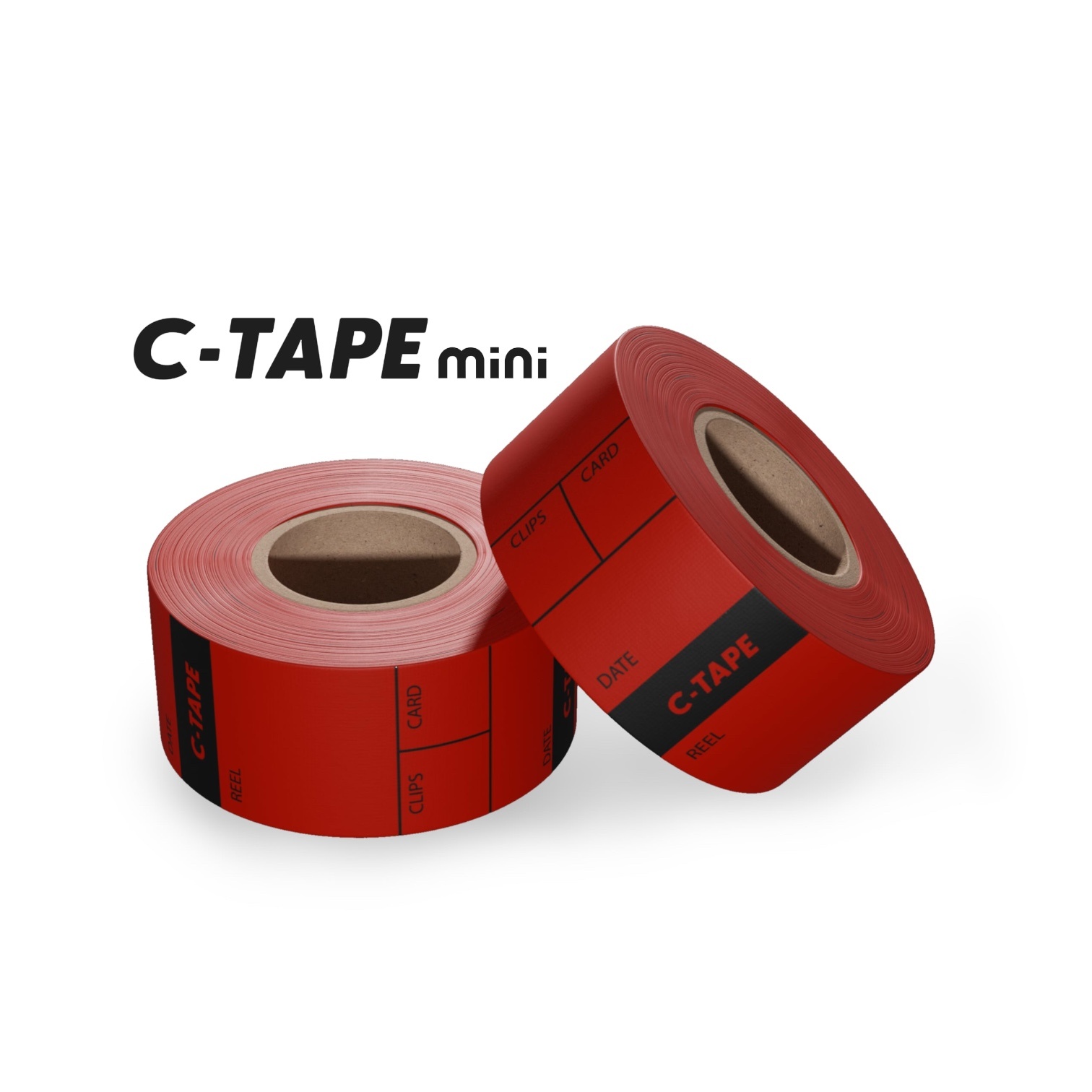 C-Tape Camera Labels 25mm Rood (ca.80st.) - Tape-Deal.com