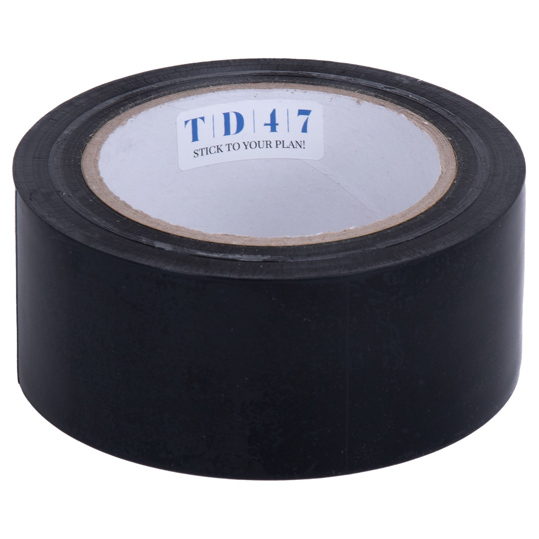 TD47 PVC Safety Marking Tape 50mm x 33m Black