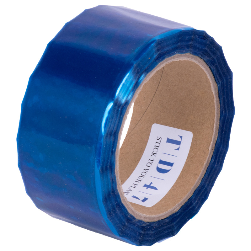 TD47 Security Tape "Opened" 50mm x 50m Blue - Tape-Deal.com