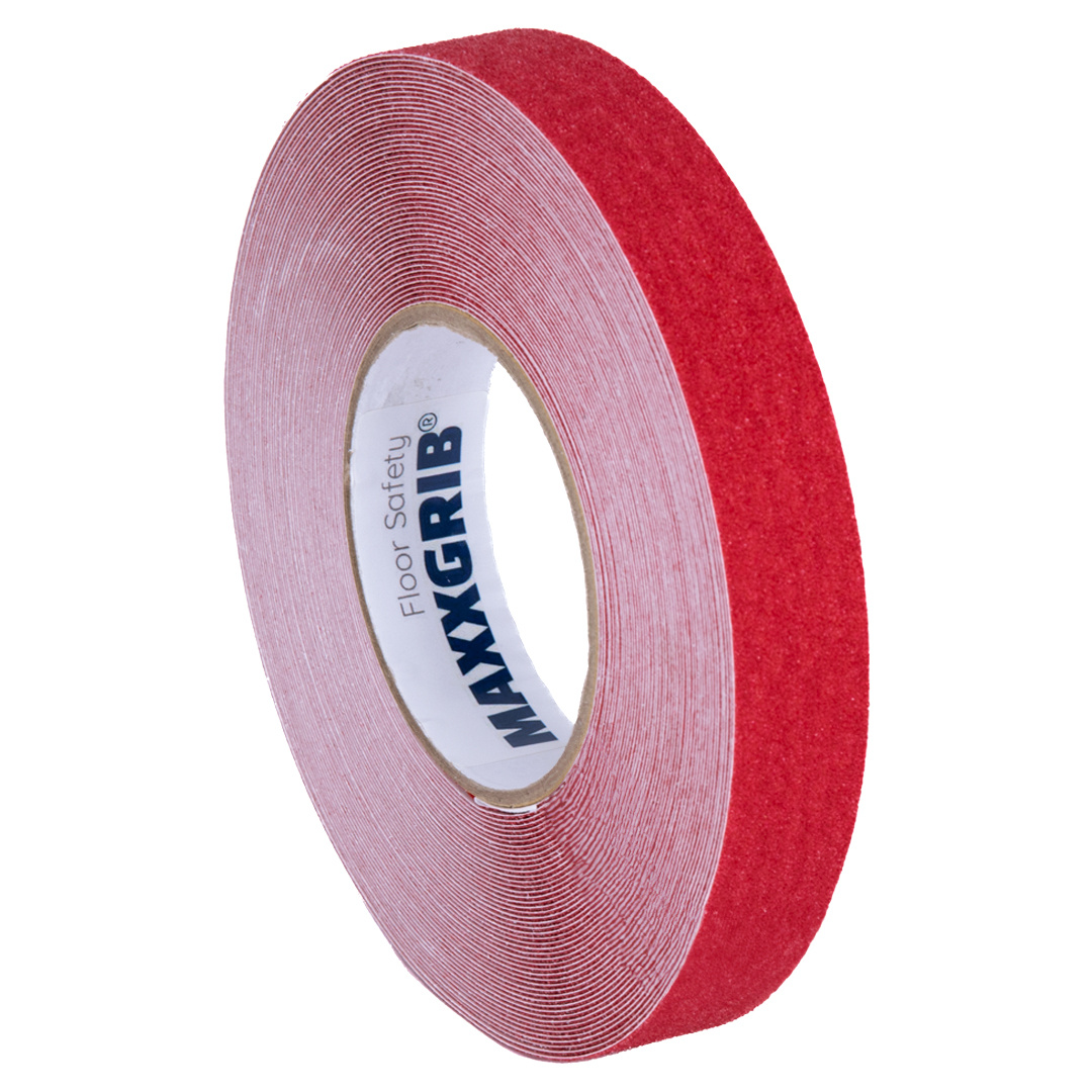 Maxxgrib Bande antidérapante 25mm x 18,3m Rouge - Tape-Deal.com