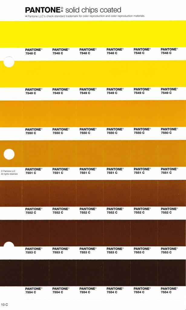 Pantone PMS Solid Chips vervangingspagina op coated papier 10C ...