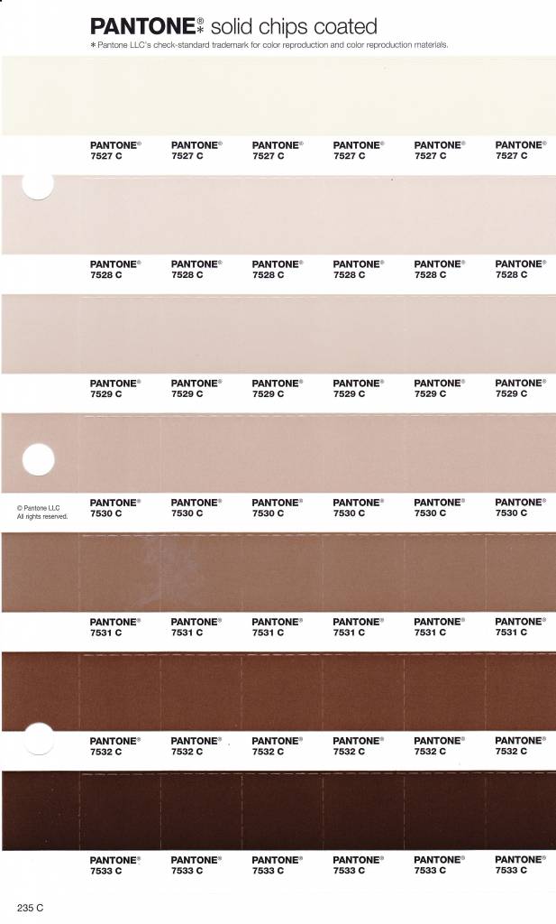 Pantone PMS Solid Chips vervangingspagina op coated papier 235C ...