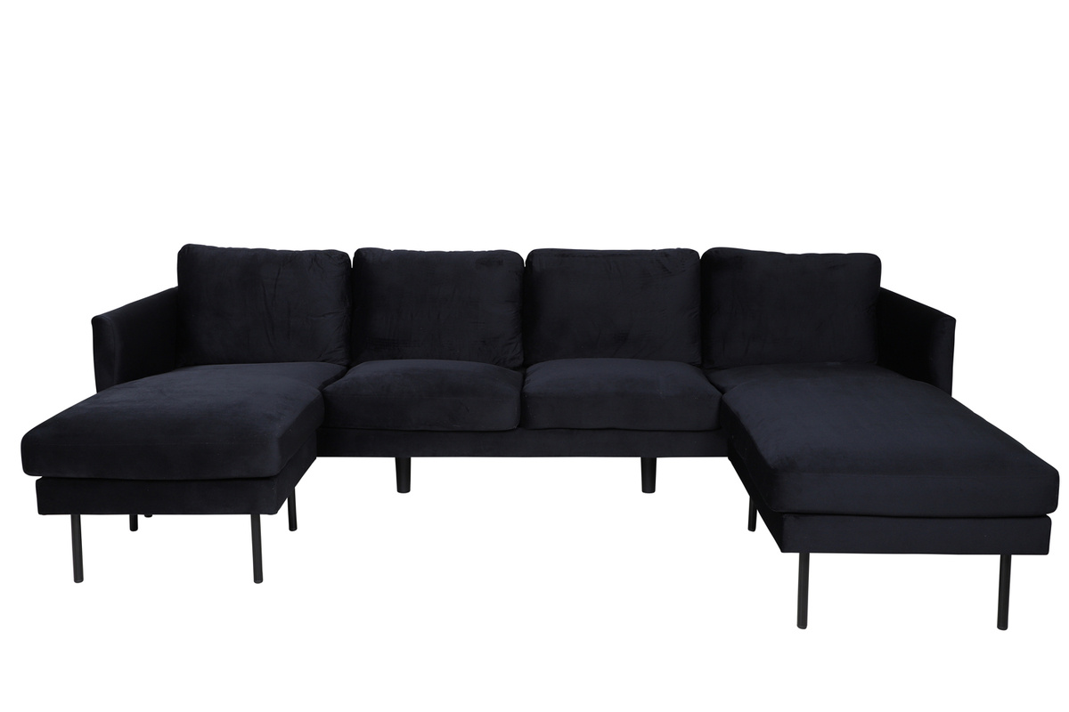Chaise-bank - Simon - Zwart - Fluweel - Jörn - Garden Interiors ...
