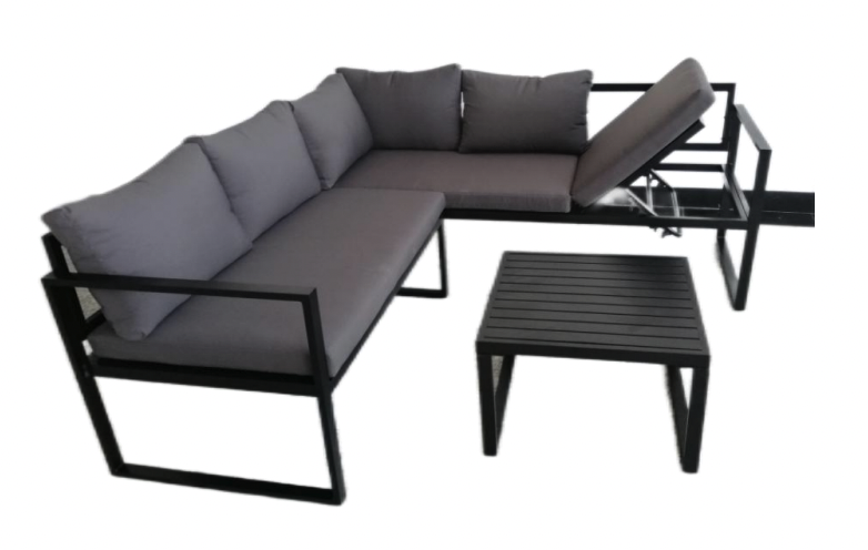 Hoek Loungeset - Isabella - Antraciet - Aluminium - The Outsider ...