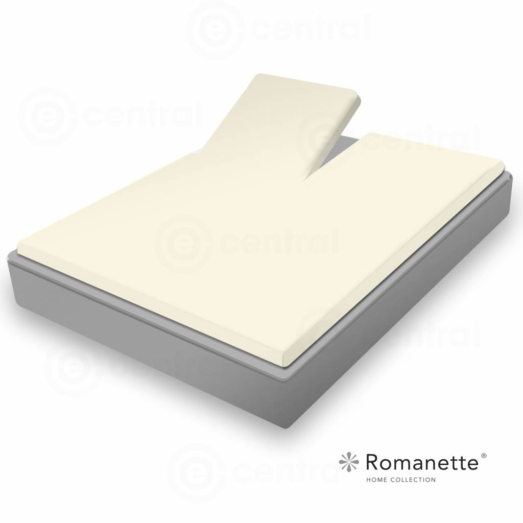Romanette Split Topper Hoeslaken Easy Care Ivoor - Textielwereld