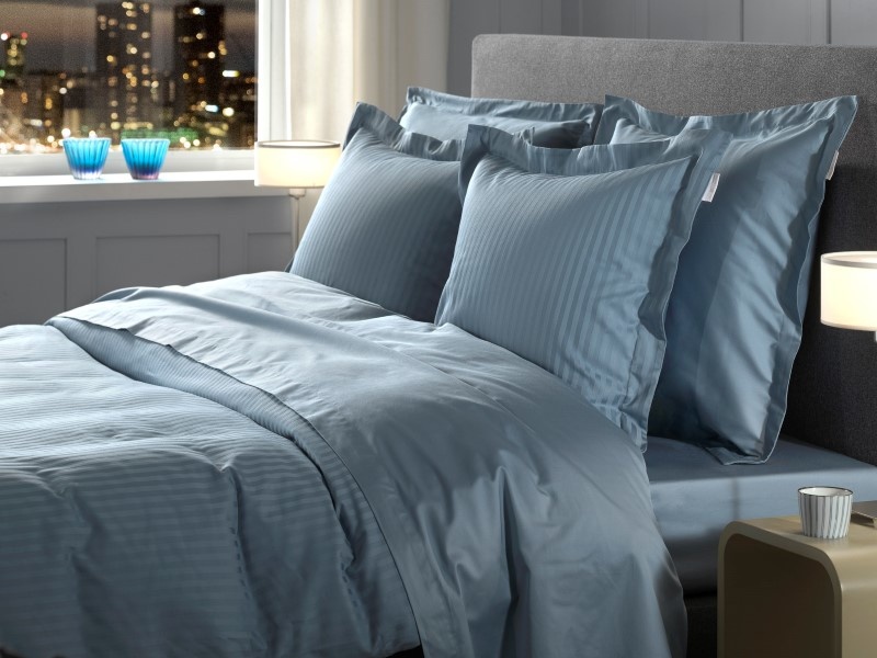 Dekbedovertrek Katoen Satijn Heckett Lane Banda (Colonial Bleu) - Textielwereld