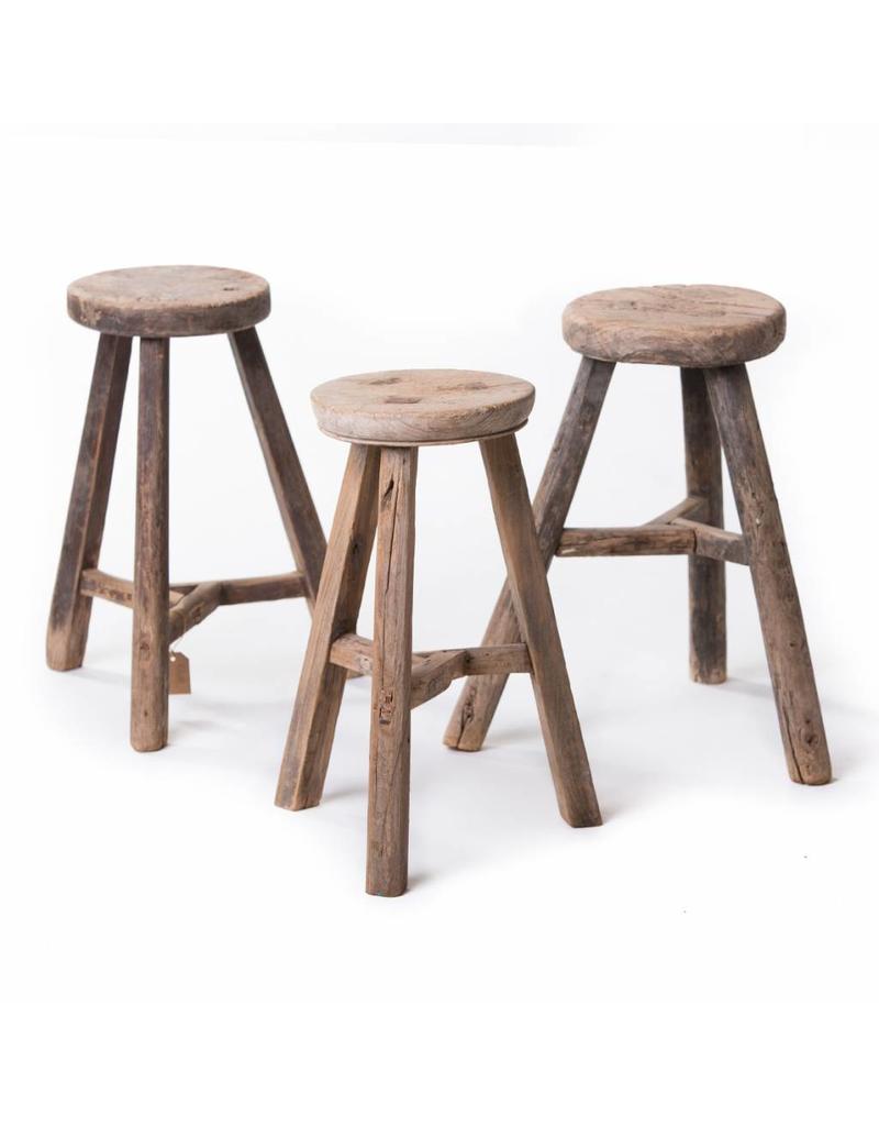 Oldwoodenstool.com - Old Chinese stool round - Authentic old wooden ...